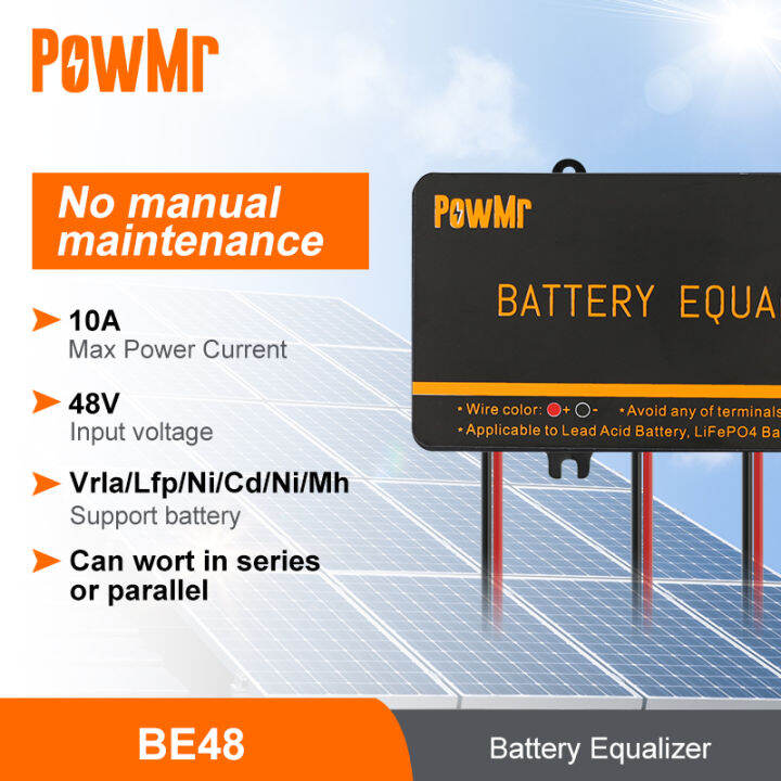 PowMr Equalizer for 4PCS 2.4V/3.6V/6V/9V/12V Lead-acid/Lithium iron ...