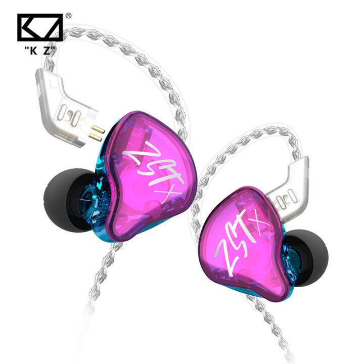 KZ ZSTX Headset 1BA+1DD Hybrid technology game HIFI Bass Earbuds In-Ear ...