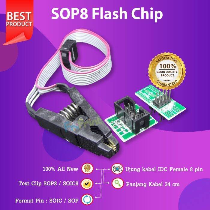SOP8 Flash Chip, IC Test Clip IC Eprom Eeprom BIOS ROM, Socket ...