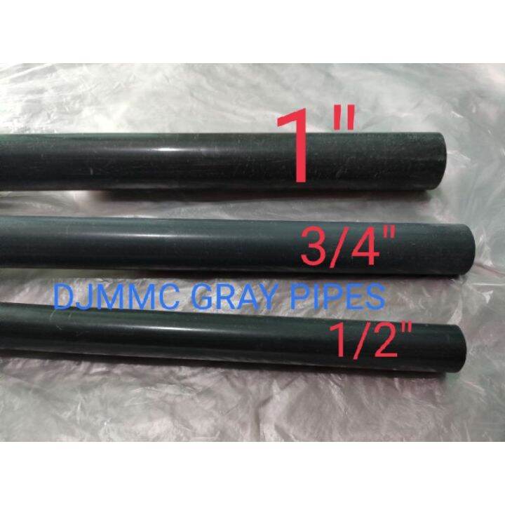 【READY STOCK】 Pipe PVC Gray (12, 34, 1inch) 1 meter length | Lazada PH