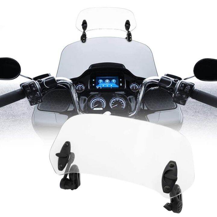 Motorcycle Windshield Extension - Universal Adjustable Clip-on ...