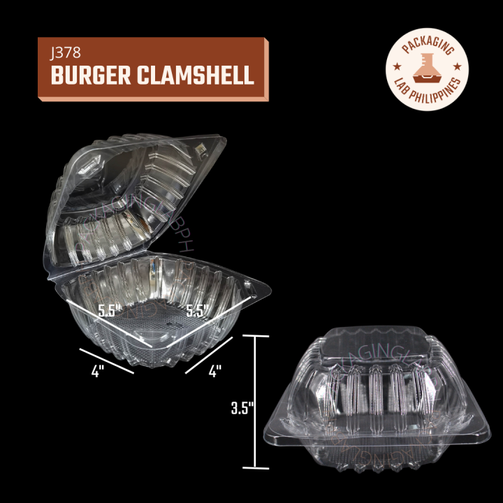 [10 50pcs] Burger Clamshell Container C14 Plastic Clamshell Lazada Ph