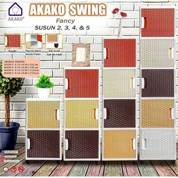 AKAKO - LEMARI PAKAIAN MINIMALIS AKAKO SWING SUSUN LEMARI PLASTIK ...