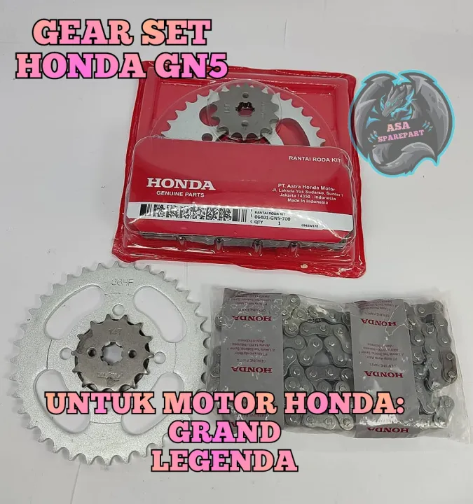 GEAR SET GN5 HONDA KUALITAS ASLI ORIGINAL ASTREA GRAND , LEGENDA ...