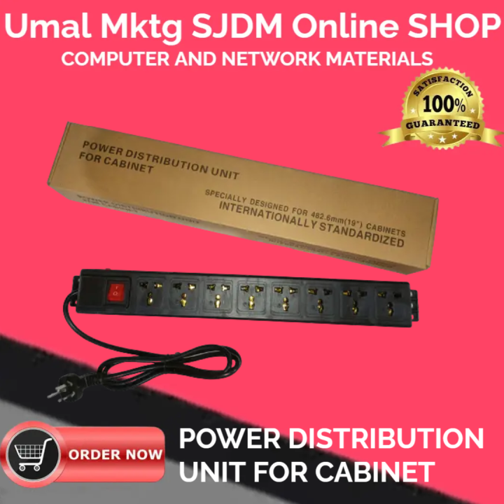 8WAY PDU Power Distribution UNIT for DATA Cabinet ALOY / PLASTIC ...