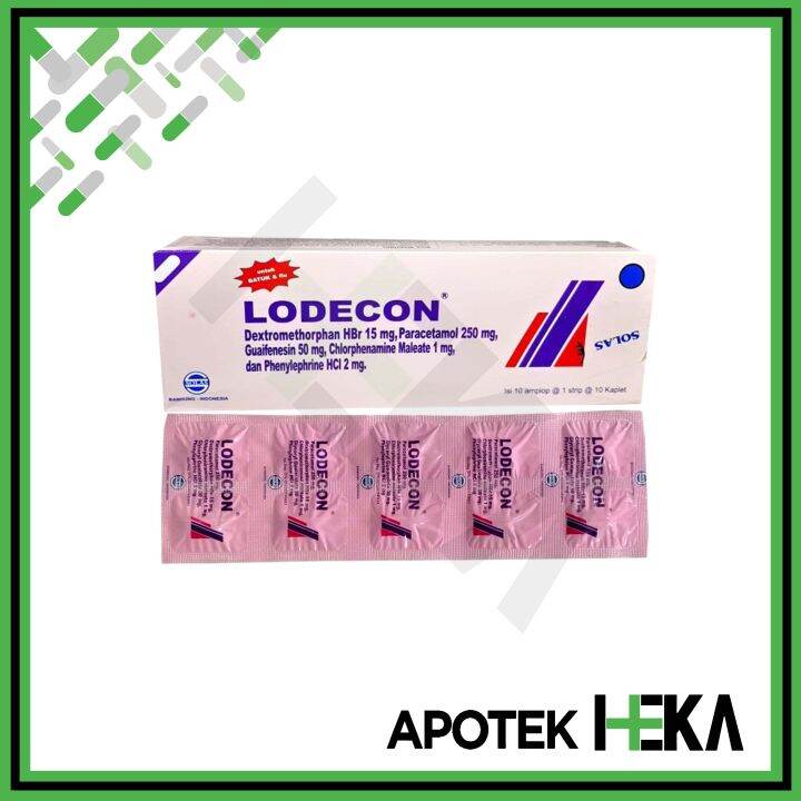 Lodecon Box isi 10x10 Tablet - Obat Flu dan Batuk | Lazada Indonesia