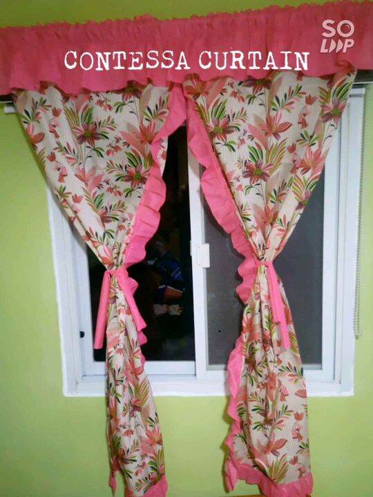 Contessa Curtain, Split Biyak, Half Lababo, Single Panel, Valance ...