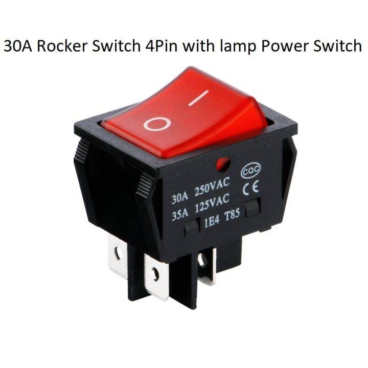 30A Rocker Switch 4Pin with lamp Power Switch | Lazada PH