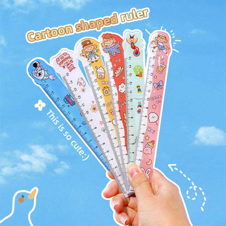 【Ready Stock】15cm Cartoon Special-shaped Straight Ruler Scale Ruler ...