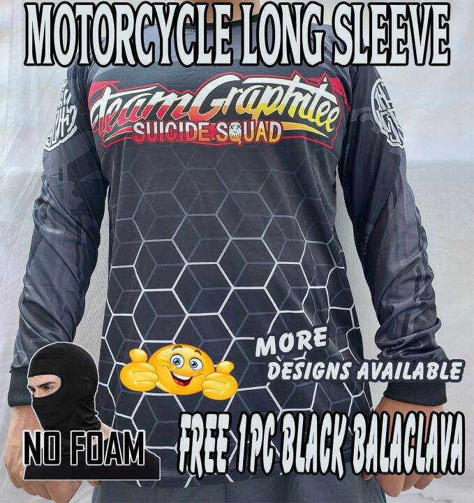 Motorcycle Long sleeve Jersey Full sublimation drifit unisex (free 1 Black Balaclava) | Lazada PH