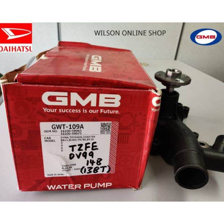 GMB Japan Daihatsu Delta DV99,DV116 14B,13B Water Pump GWT-109A | Lazada