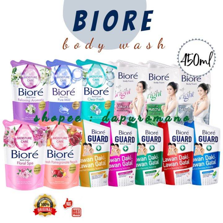 Biore Body Wash / Sabun Cair All Varian Refill 400ml | Lazada Indonesia