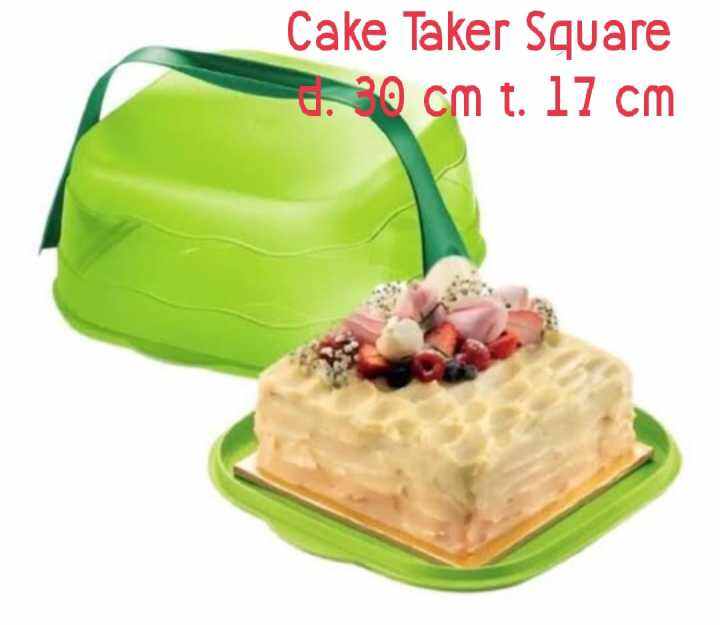 Cake Taker Square TUPPERWARE UKURAN BESAR, | Lazada Indonesia