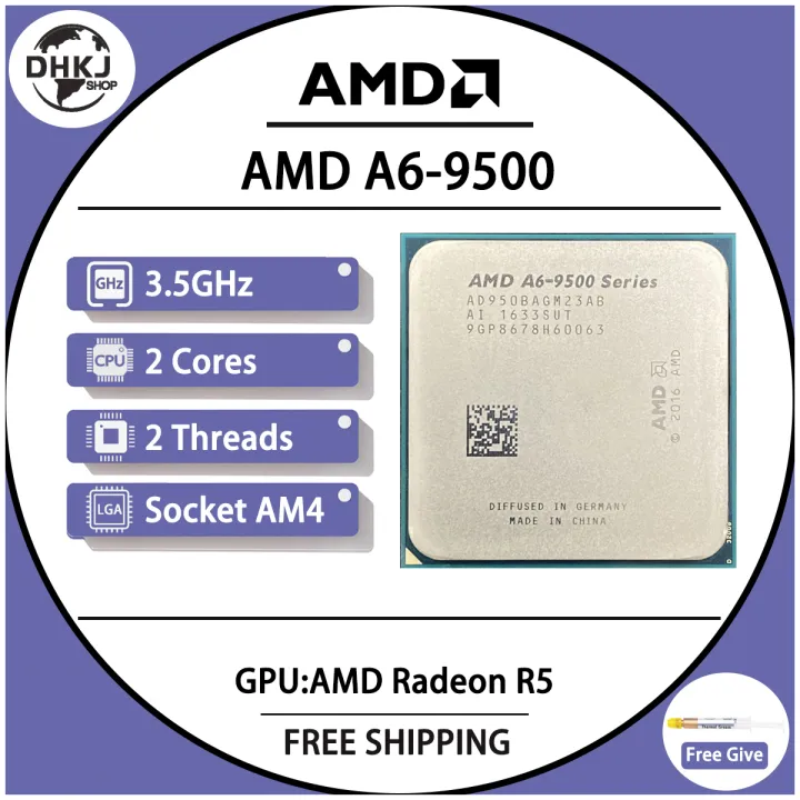 AMD A6-Series A6-9500 Processeur A6 9500 A6 9500B 3.5 GHz, double cœur ...