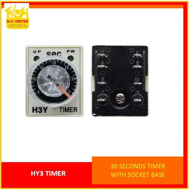 1set H3Y-2 Power On Delay Timer 220VAC 30s H3y Time Relay DPDT 8pin 2no 2nc With PYF08A MY2 ...