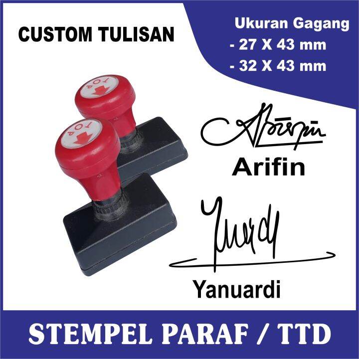 Stempel Tanda Tangan Paraf Custom | Lazada Indonesia