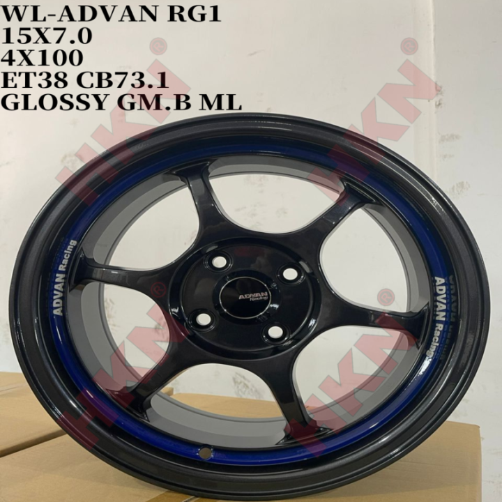 NEW Sport Rim/ Car Wheel Size15" ADVAN RG1 PERODUA PROTON HONDA TOYOTA NISSAN MAZDA HYUNDAI | Lazada