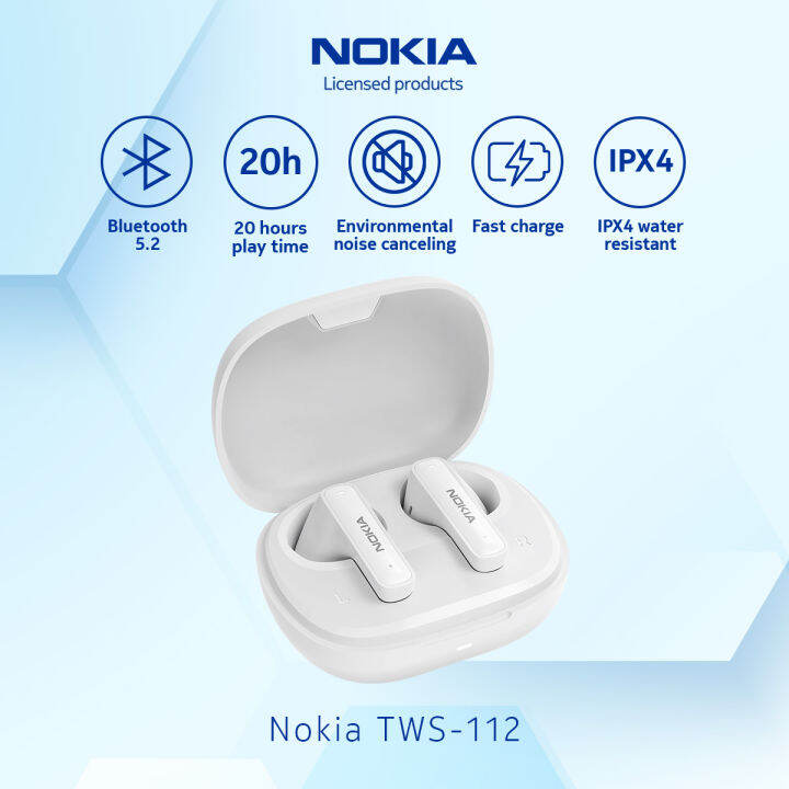 Nokia Go Earbuds 2 TWS-112 True Wireless Earphones ENC - White | Lazada ...