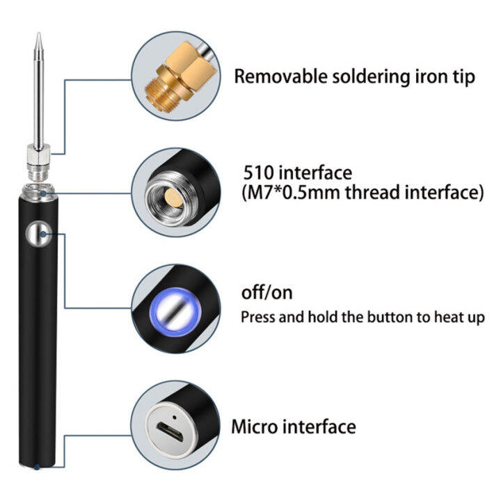 Wireless soldering iron rechargeable soldering iron 6 seconds tin usb ...