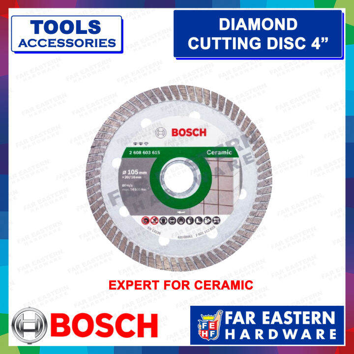 BOSCH Diamond Cutting Disc 4" EXPERT for Ceramic Super Thin Turbo #615 ...