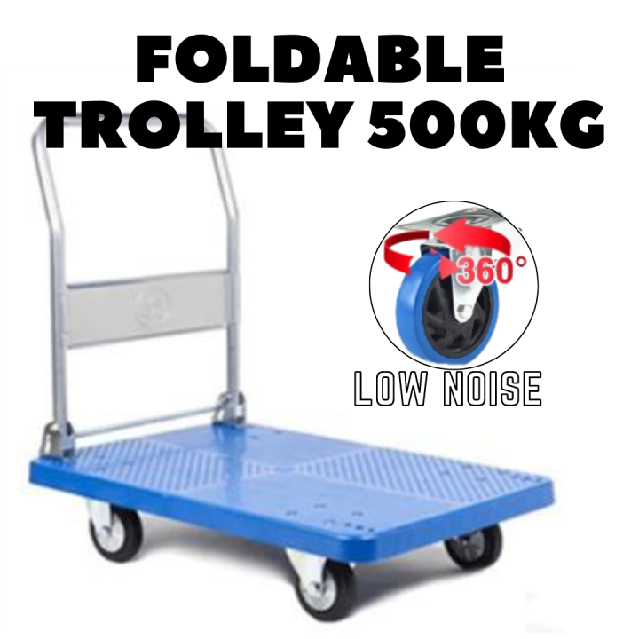 Trolley Hand Truck Foldable Platform Trolley Capacity 500Kg Push Cart ...