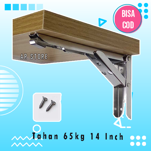 Engsel Siku Stainless Load 65kg 14 Inch 2 PCS / Folding Bracket ...