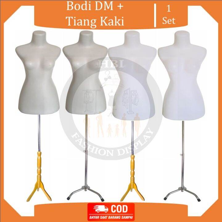 Display Manekin DM Bodi Tinggi + Tiang Kaki (Kayu & Besi) | Lazada ...