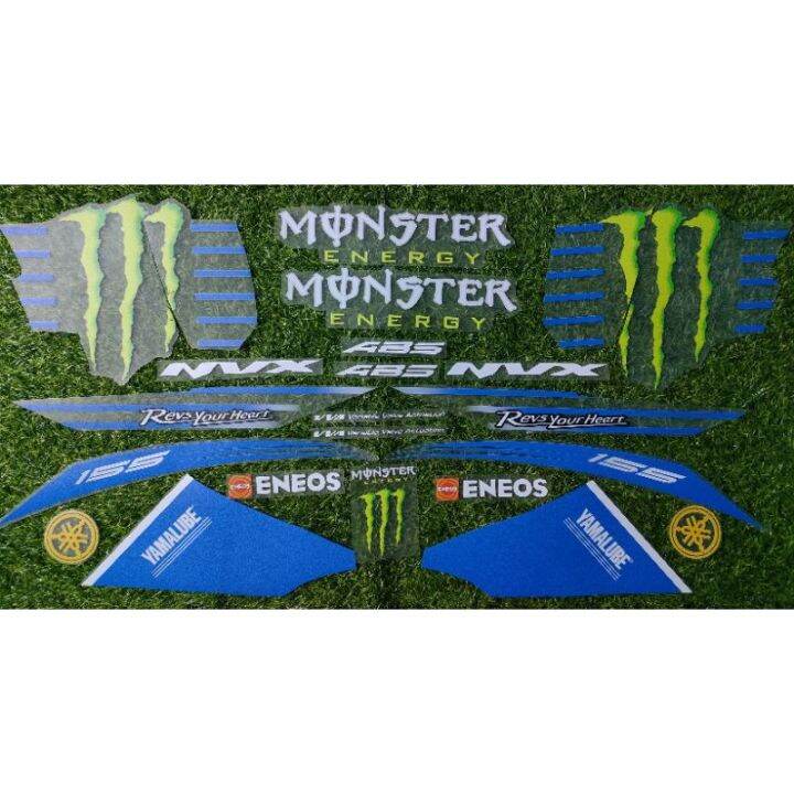 STRIPING STICKER ALL NEW AEROX CONNECTED NVX 155 MONSTER ENERGY EDITION ...