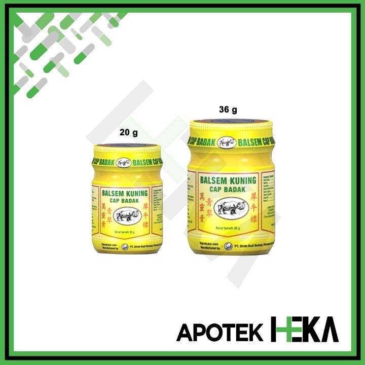 Balsem Kuning Cap Badak Botol Kaca 20 g / 36 g | Lazada Indonesia