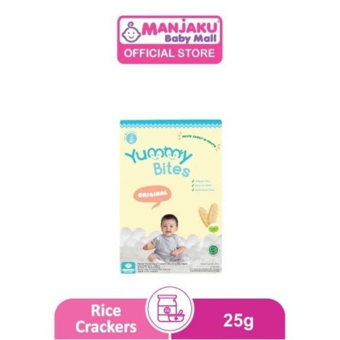 Yummy Bites Baby Rice Crackers - Original Flavour (6M+) 25g | Lazada