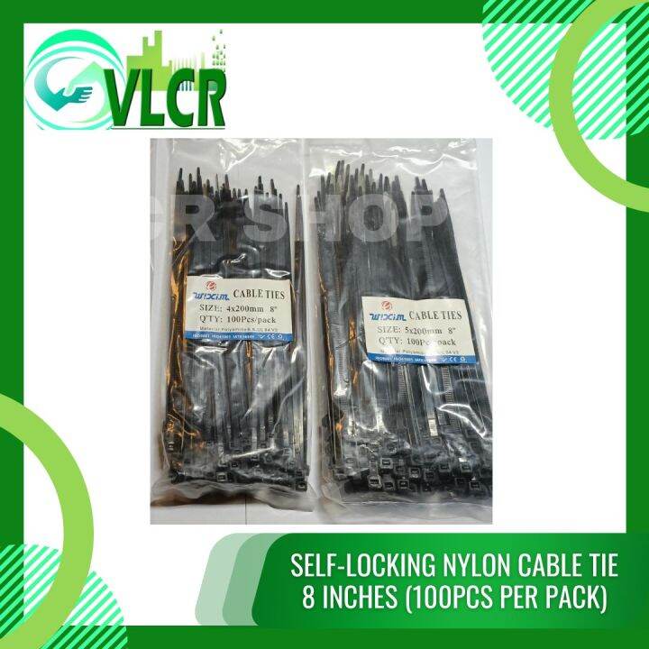 Self-Locking Nylon Cable Tie 8 inches (100pcs per pack) | Lazada PH