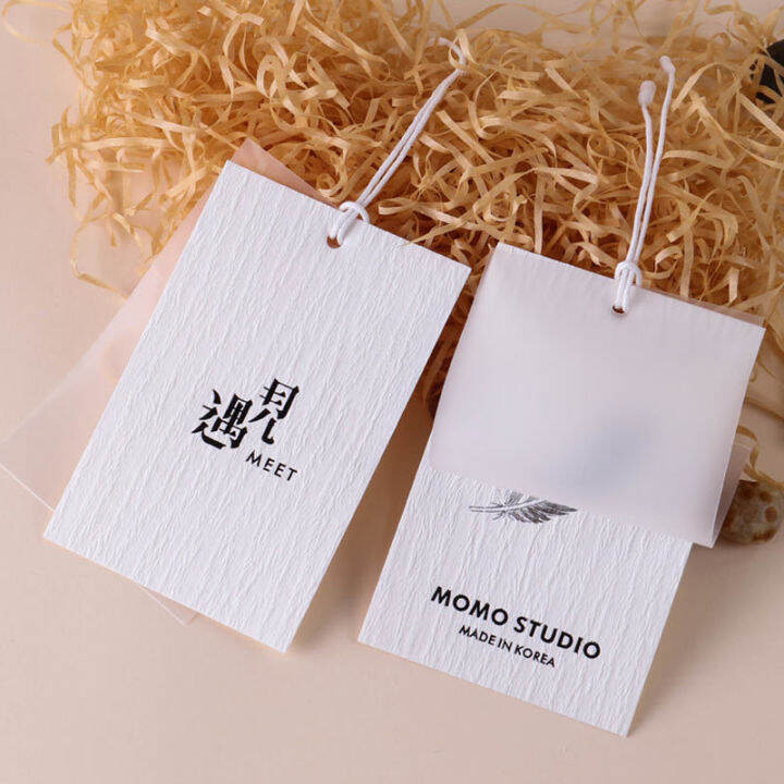 [COD]PVC ป้ายเสื้อผ้ากระดาษคุณภาพสูง ทำกระดาษพิเศษป้ายกระดาษลายสวย ...