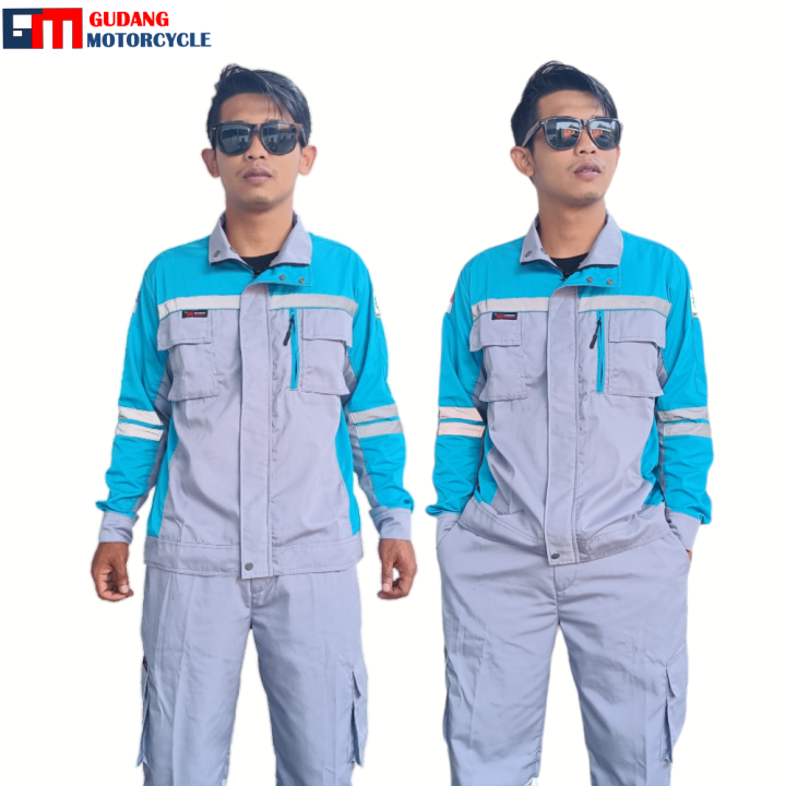 Baju Safety Wearpack Satu Setel Atasan dan celana Modist dan keren Abu ...