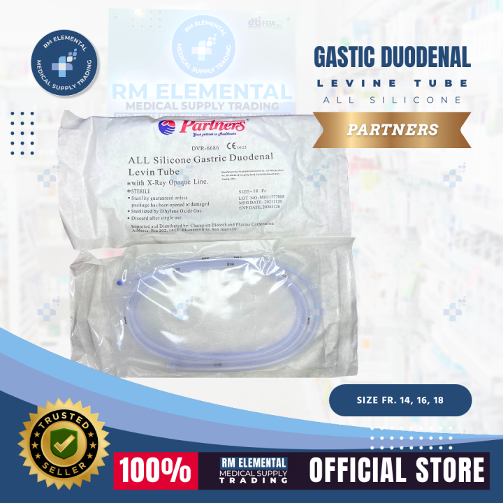 Partners Nasogastric tube (NGT) w/ X-Ray Opaque Line FR14, FR16, FR18 per PIECE | Lazada PH