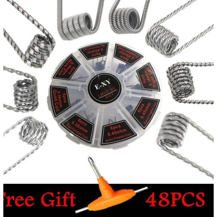 COD 8 in 1 Clapton Coil platte twisted Mix twisted Fused clapton ...