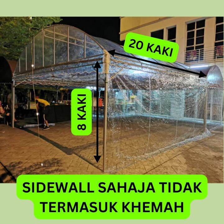 KAIN TEPI / SIDEWALL TRANSPARENT / LUTSINAR / JERNIH DINDING TEPI ...