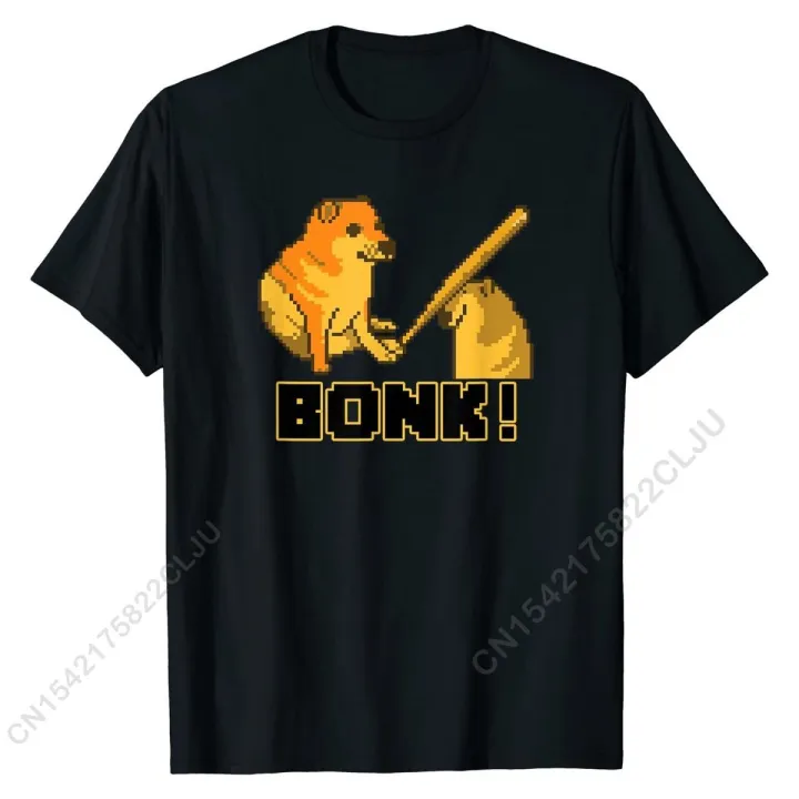 Men'S T-Shirts Gift Pixel Art Cheems Bonk Meme Design Cotton For Men ...