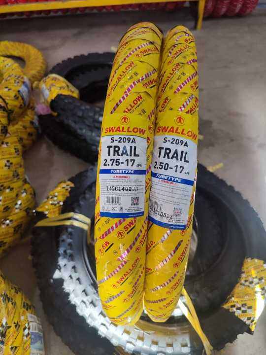 Sepasang Swallow Ban Motor Trail Ring 17 Uk 250-17 & 275-17 Tubetype ...