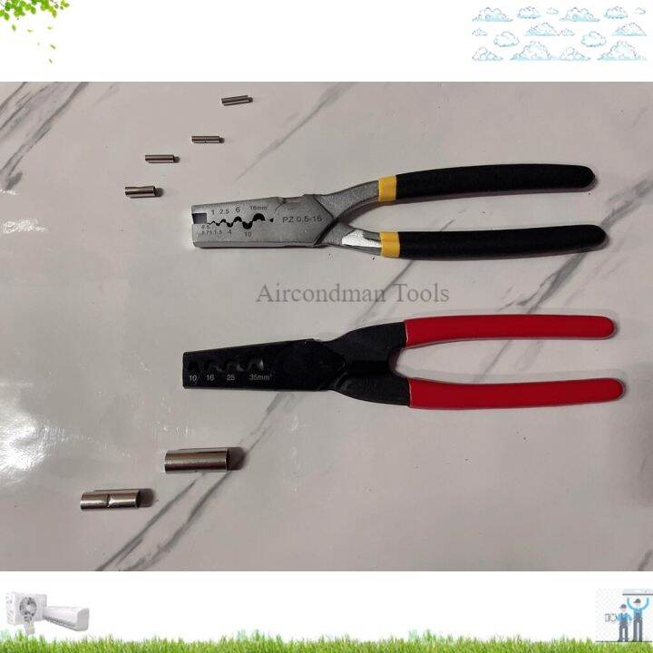 (Aircond Tool) cable link pliers and connector wayar Crimping Pliers ...