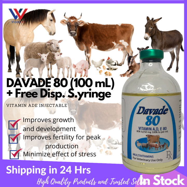 1bot 100ml Davade 80 Vitamin ADE for Pigs Vitamin ade injectable ...