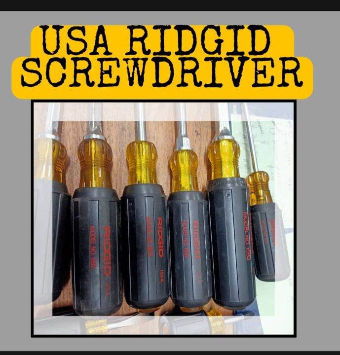 USA RIDGID HEAVY DUTY SCREWDRIVER MADE OF FORGED AND HARDENED BORON ...