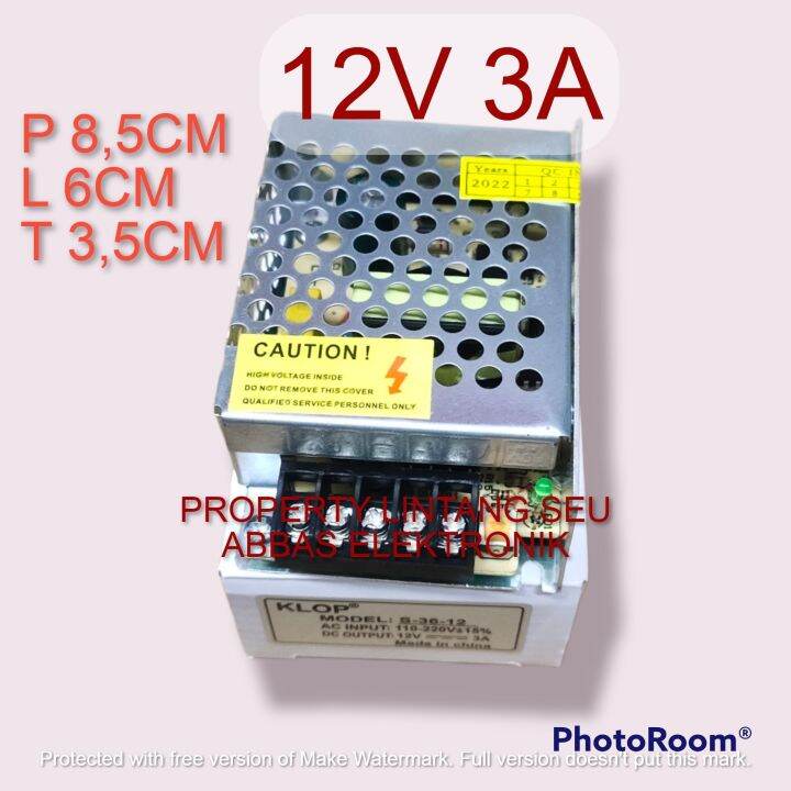 POWER SUPPLY ADAPTOR KALENG 12V 3A 12V3A 12 VOLT 3 AMPERE | Lazada Indonesia