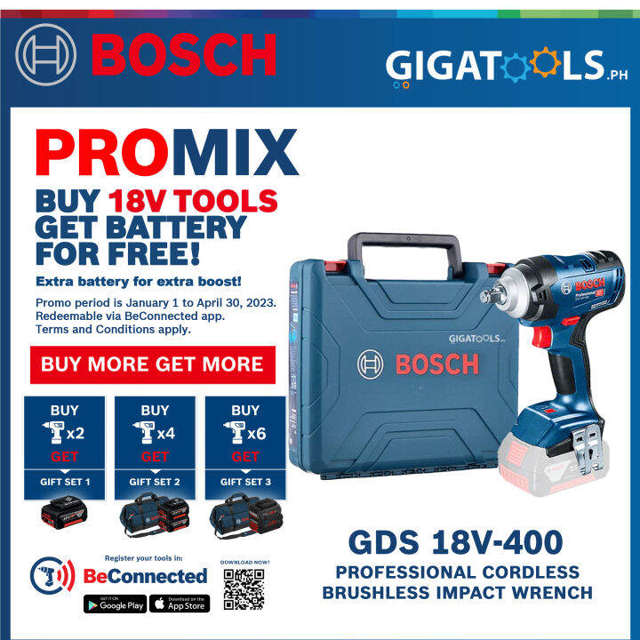Bosch Gds 18v 400 Professional Cordless Brushless Impact Wrench