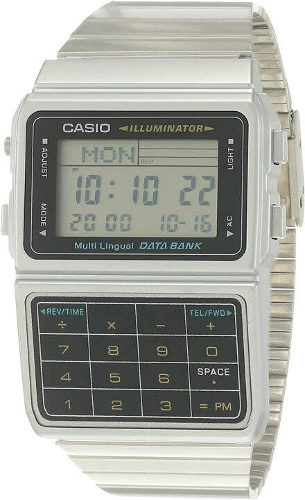 Casio Men's Silver Tone 25 Memory Calculator Databank Watch | Lazada.co.th