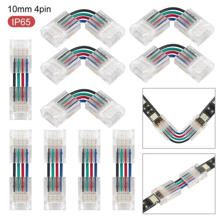 1Pcs 8MM/10MM 2pin 3pin 4pin Crystal Buckle Right-angle Conversion I/L ...