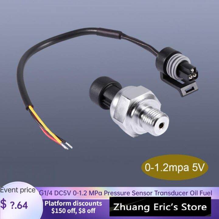 G1/4 Dc5v 0-1.2 Mpa Pressure Sensor Transducer Oil Fuel Diesel Gas ...