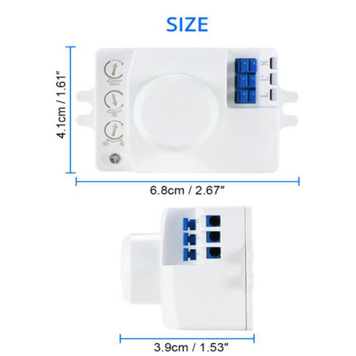 [Sufeina]🔥🔥 Shiou Microwave Sensor Switch 5.8ghz HF 220V LED 360 Degree ...