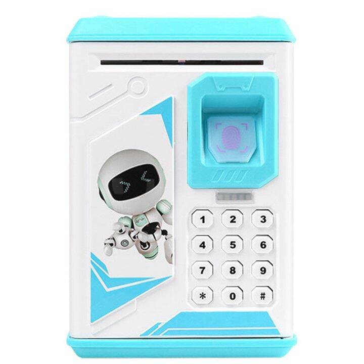Electronic Piggy Bank Atm Password Fingerprint Money Box Cash Coins ...