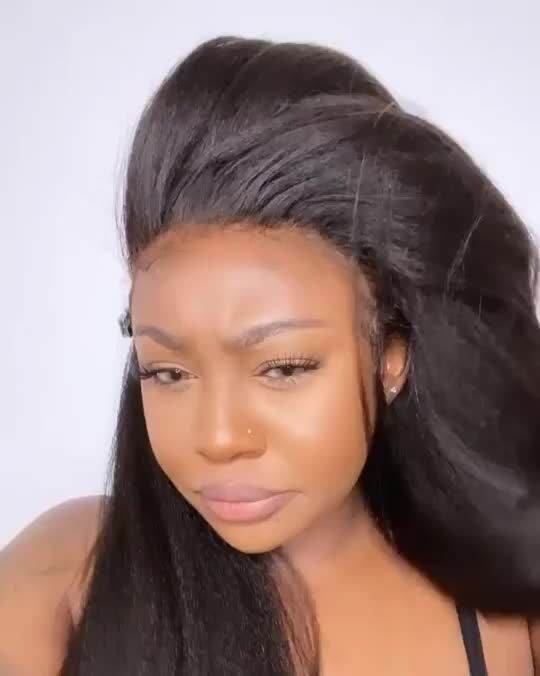 Virgo Kinky Straight 4X4 5X5 6X6 Real Hd Lace Closure Only Yaki Straight Transparent Lace ...