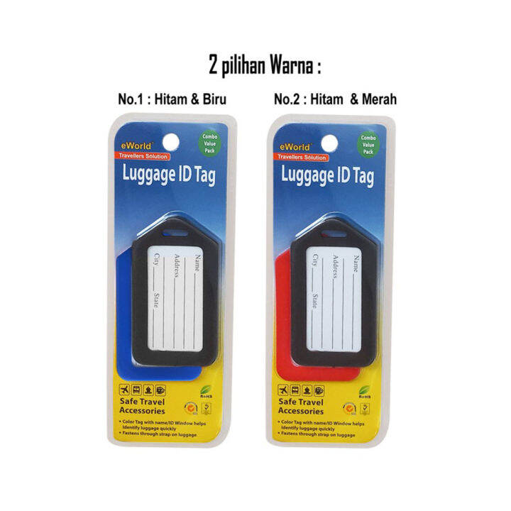 Luggage ID Tag Name Tag Gantungan Nama Koper | Lazada Indonesia